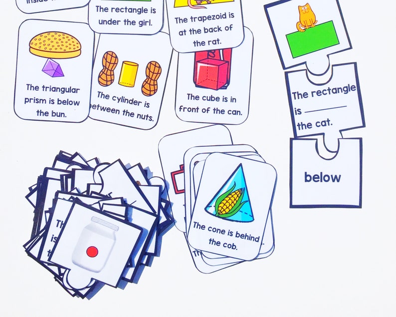 2D and 3D Shapes and Positions Task Cards - Etsy
