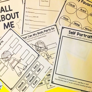 All About Me Activity for Kindergarten and First Grade - Etsy