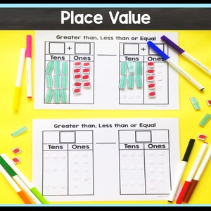 Number Math Center Activity - Etsy