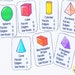2D and 3D Shapes Flashcards - Etsy