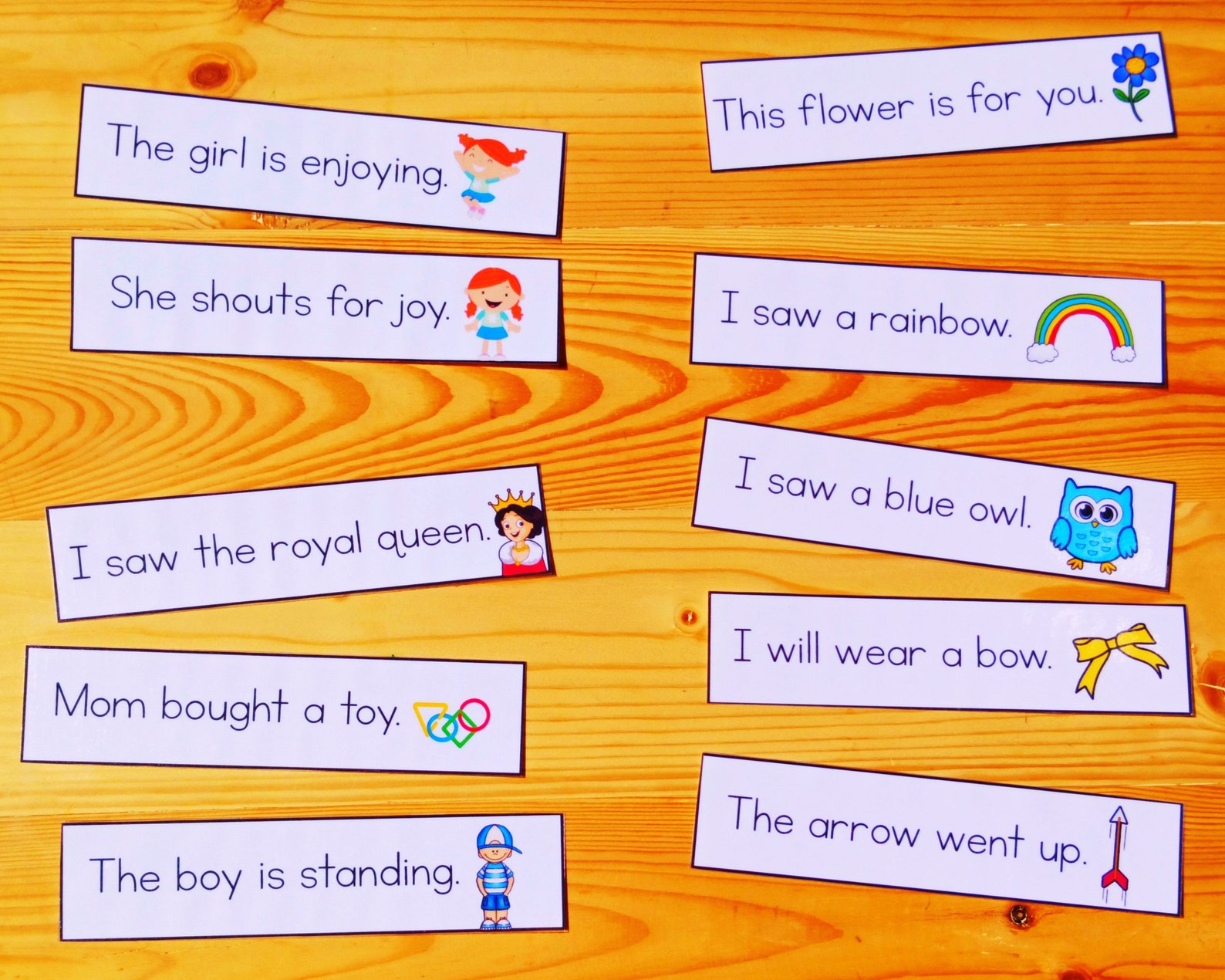 Diphthong Sentence Flashcards - Etsy