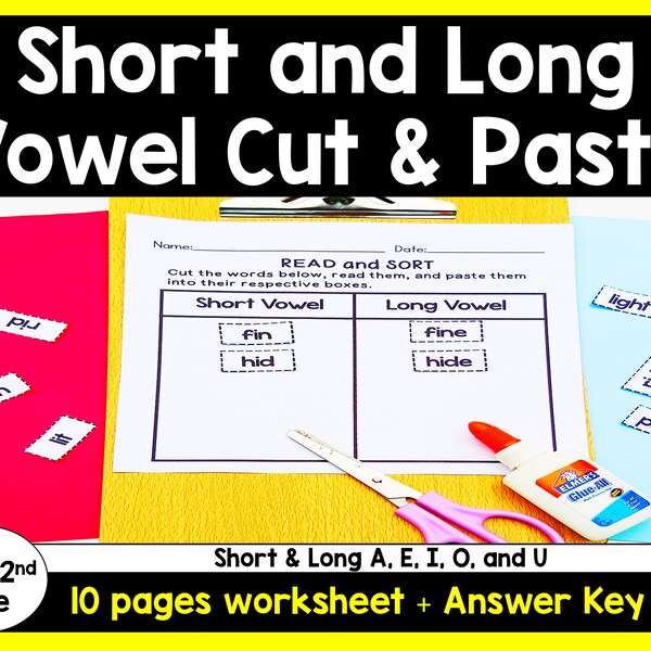 Vowel Cut and Paste - Etsy Australia