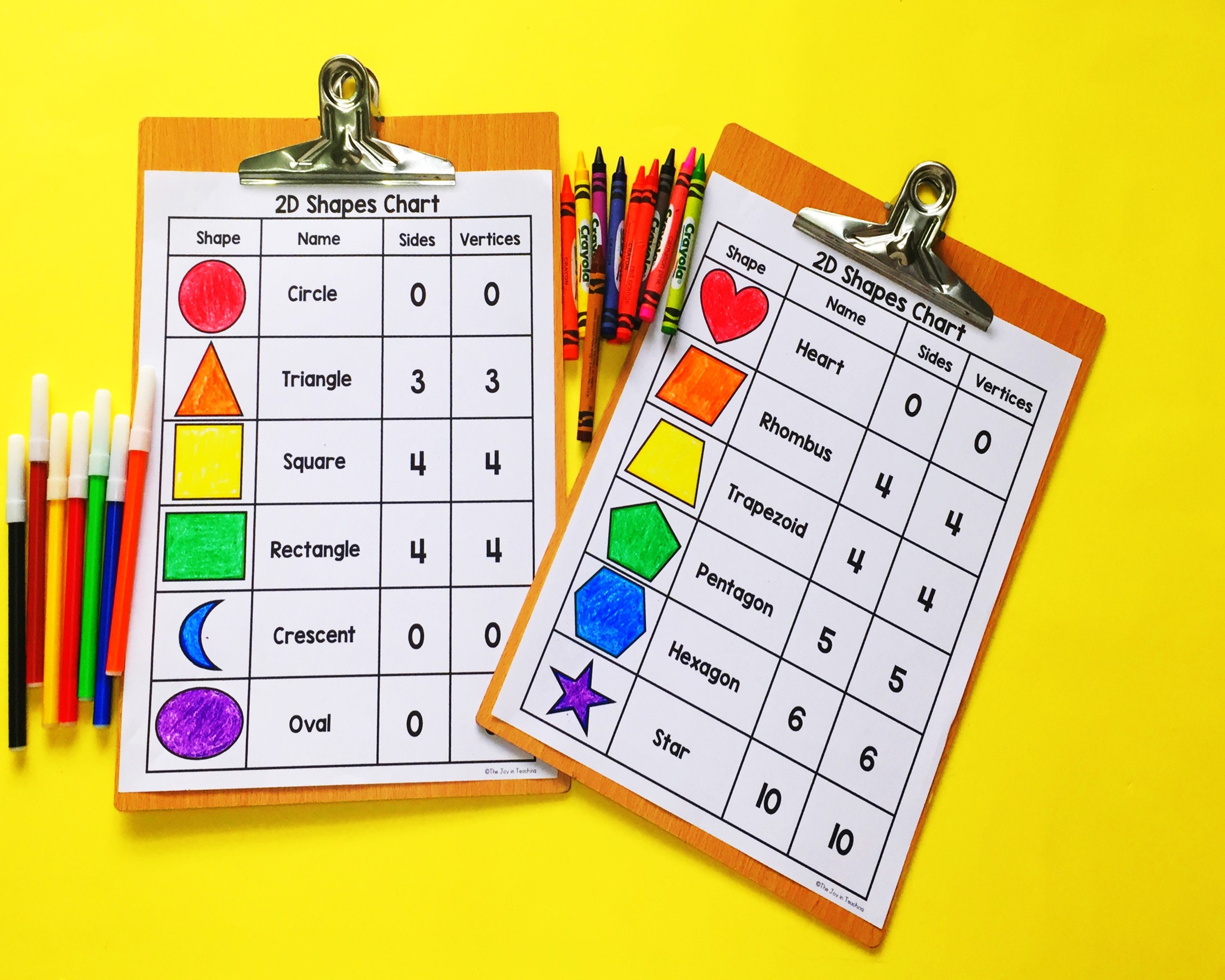 2D Shapes Worksheet - Etsy