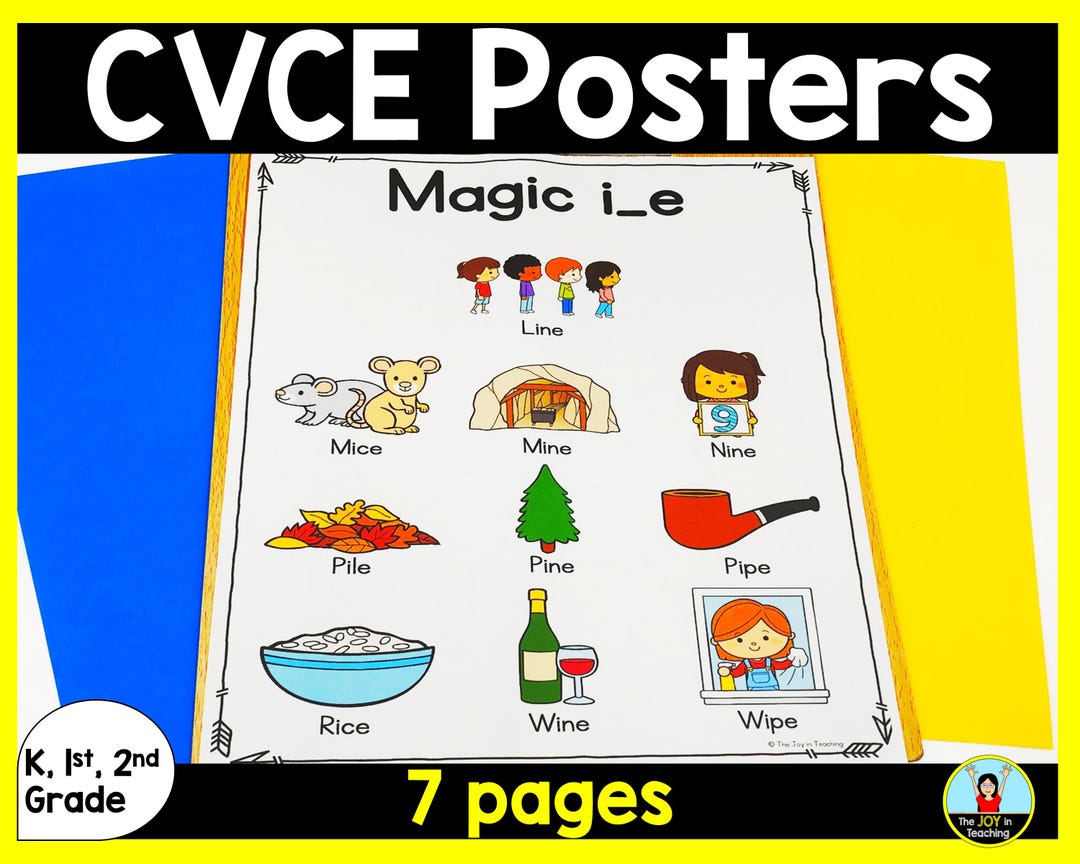 CVCE Magic E Posters | Phonics Classroom Decor (digital Download) - Etsy