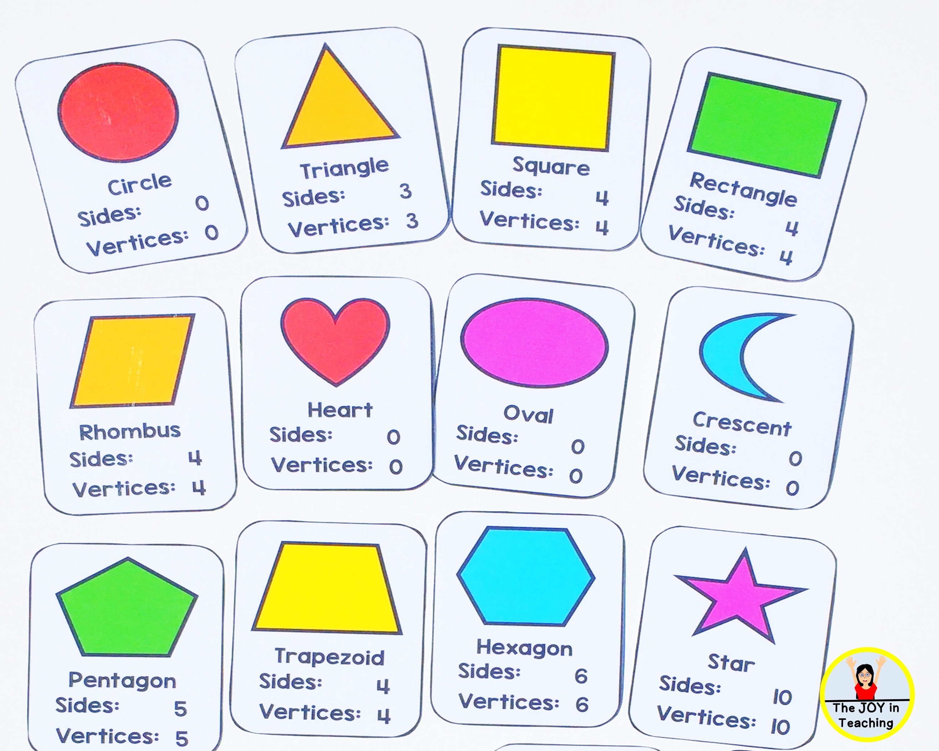 2D and 3D Shapes Flashcards - Etsy