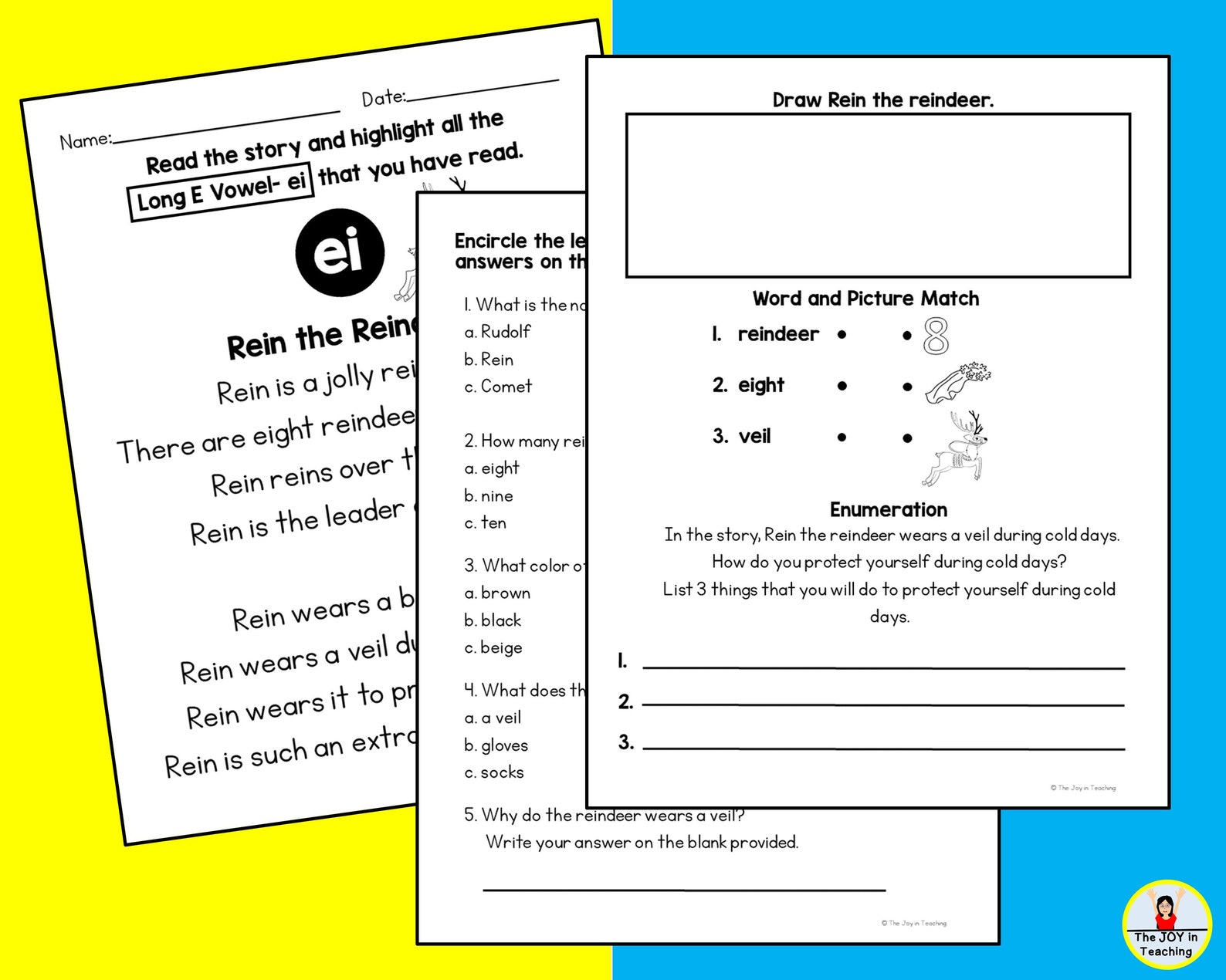 Long Vowel E Reading Comprehension Passage - Etsy Australia