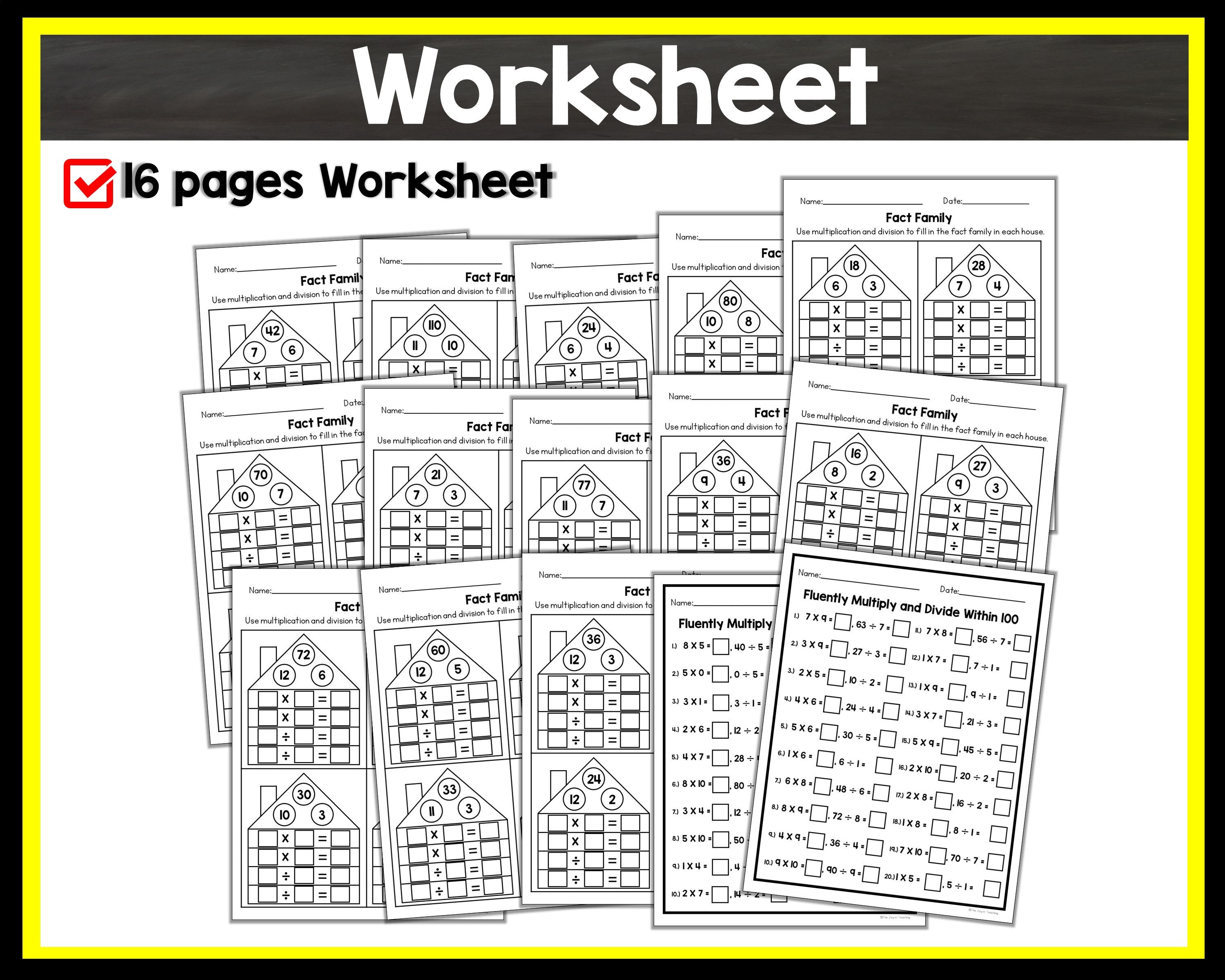Hojas De Trabajo Sobre Familias De Hechos De División PDF) Émile