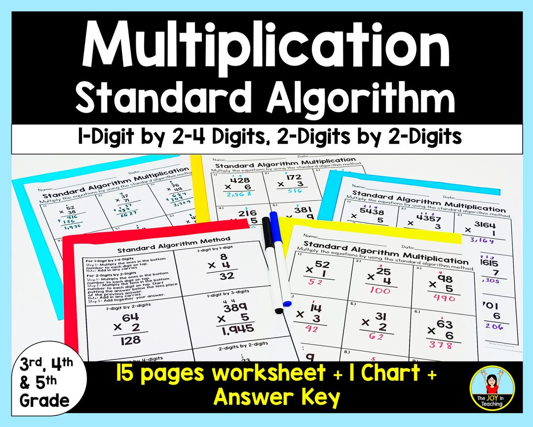 Standard Algorithm Multiplication Method - Etsy