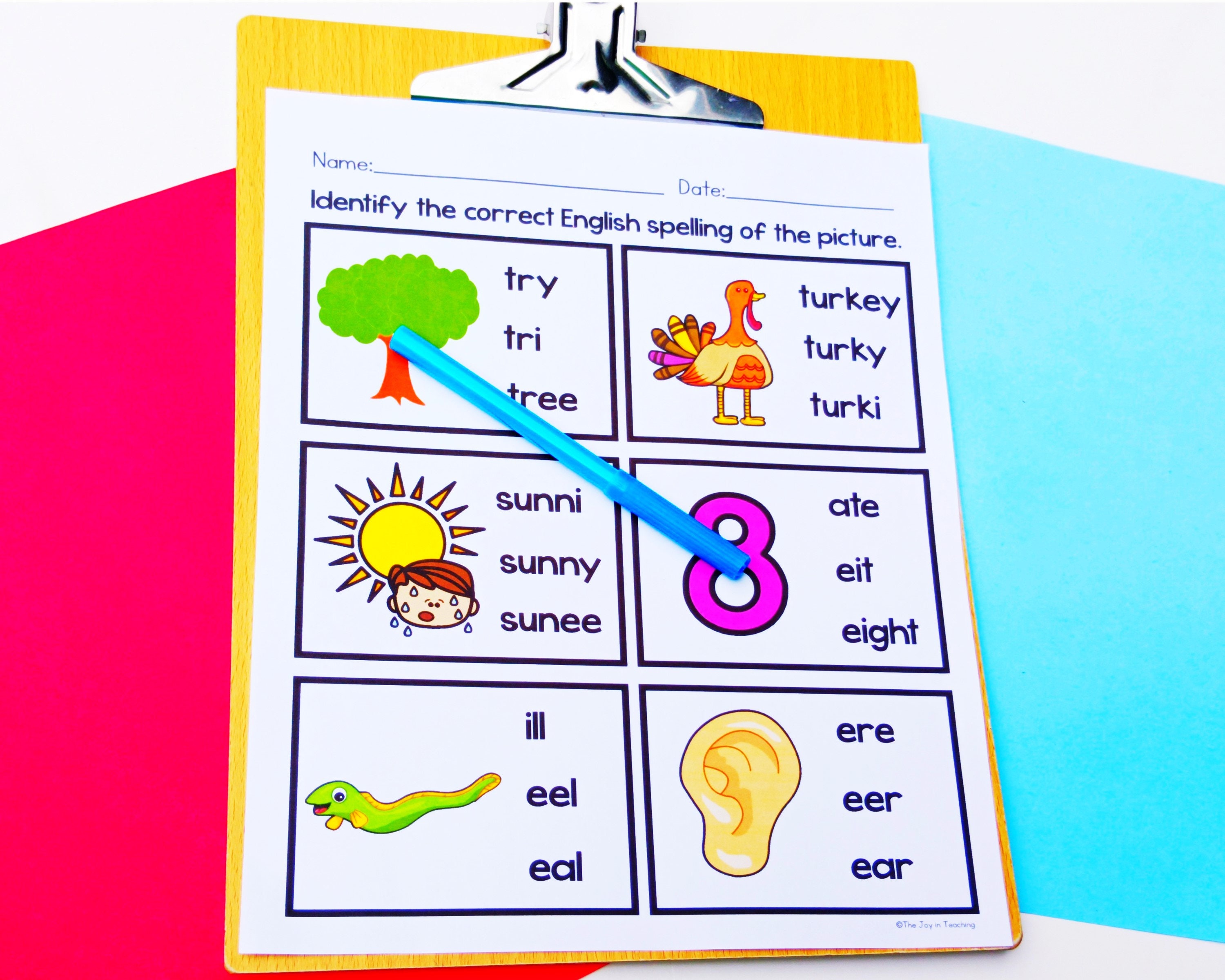 Long Vowel Spelling Worksheet - Etsy