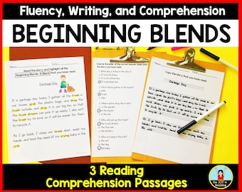 Mixed Blends Decodable Fluency Passage With Reading Comprehension ...