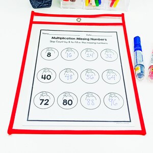 Multiplication Skip Count Missing Numbers Activity - Etsy