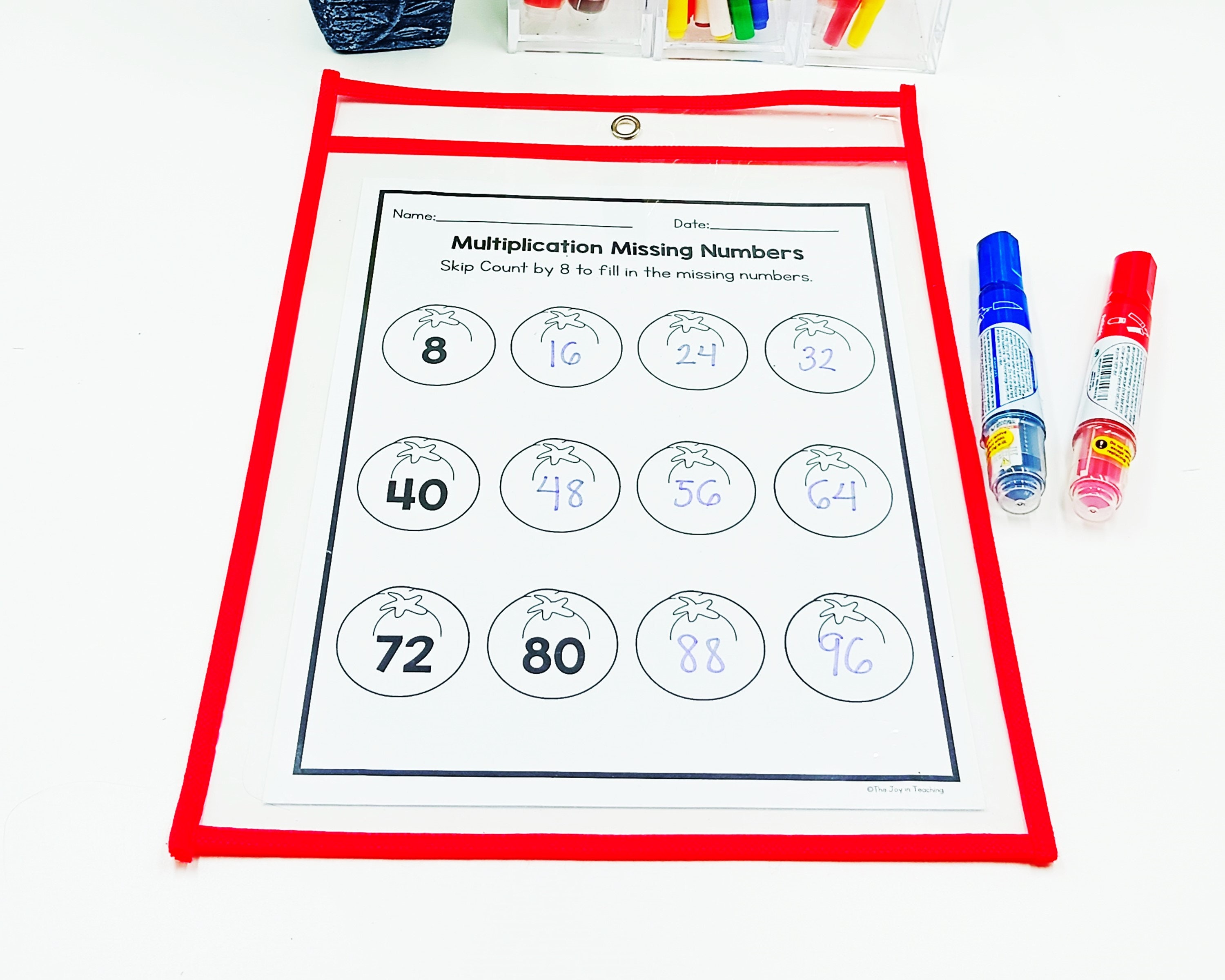 Multiplication Skip Count Missing Numbers Activity - Etsy