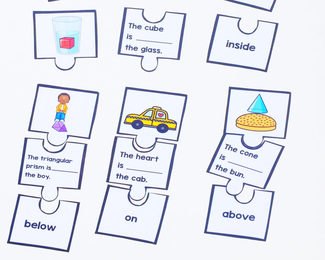 2D and 3D Shapes and Positions Task Cards - Etsy