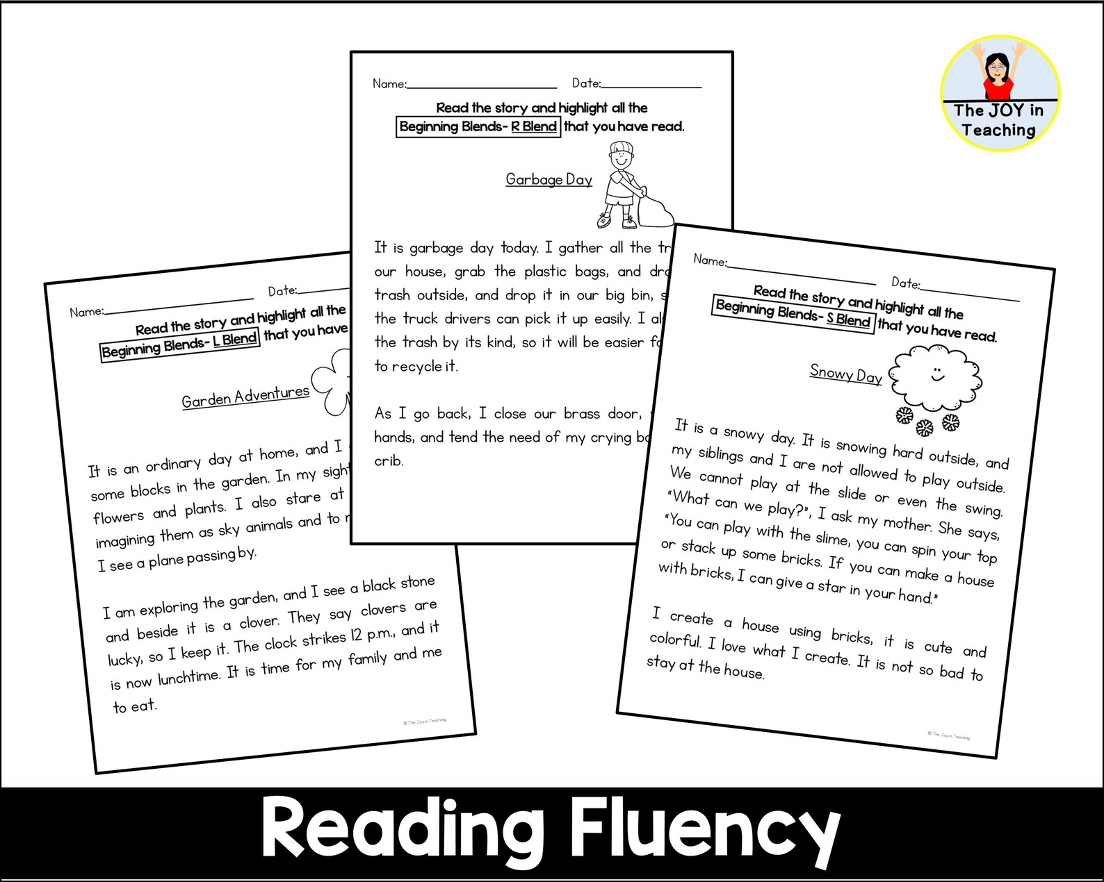 Beginning Blends Reading Comprehension Passage - Etsy