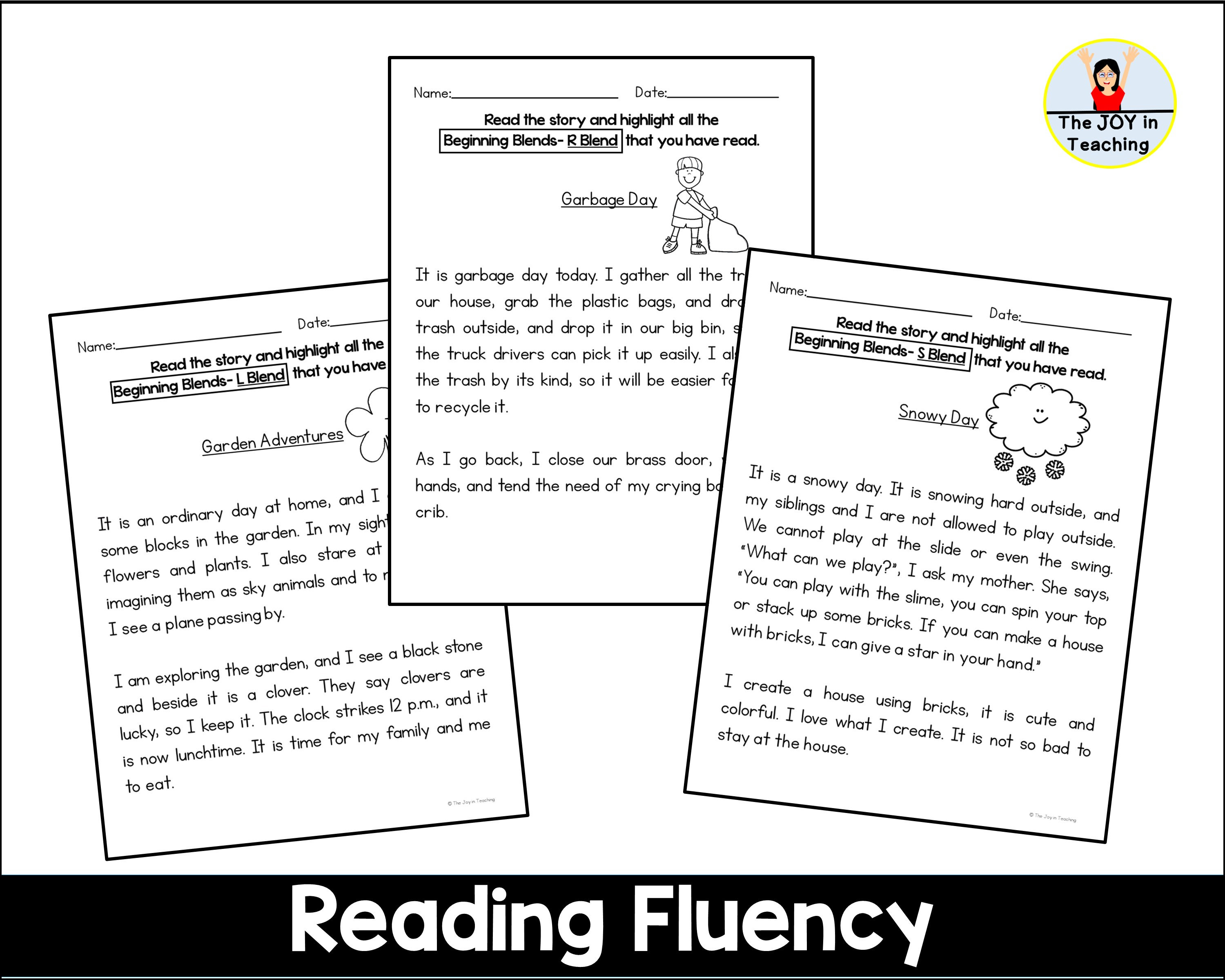 Beginning Blends Reading Comprehension Passage - Etsy