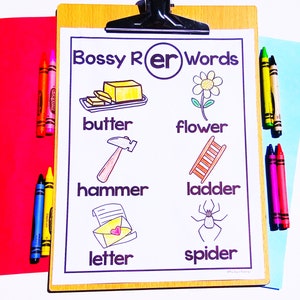 R-controlled Vowel Coloring Pages - Bossy R Coloring Pages - Etsy