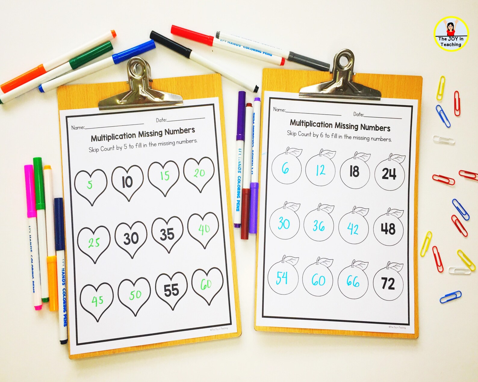 Multiplication Skip Count Missing Numbers Activity - Etsy