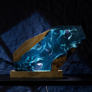 MAGIC WORLD Resin Lamp, Mystery Epoxy Lamp, Resin Night Light, Resin ...
