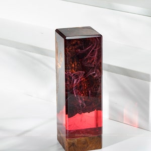 DEEP BLUE SEA Epoxy Lamp, Custom Epoxy Resin Lamp, Wood Night Light ...