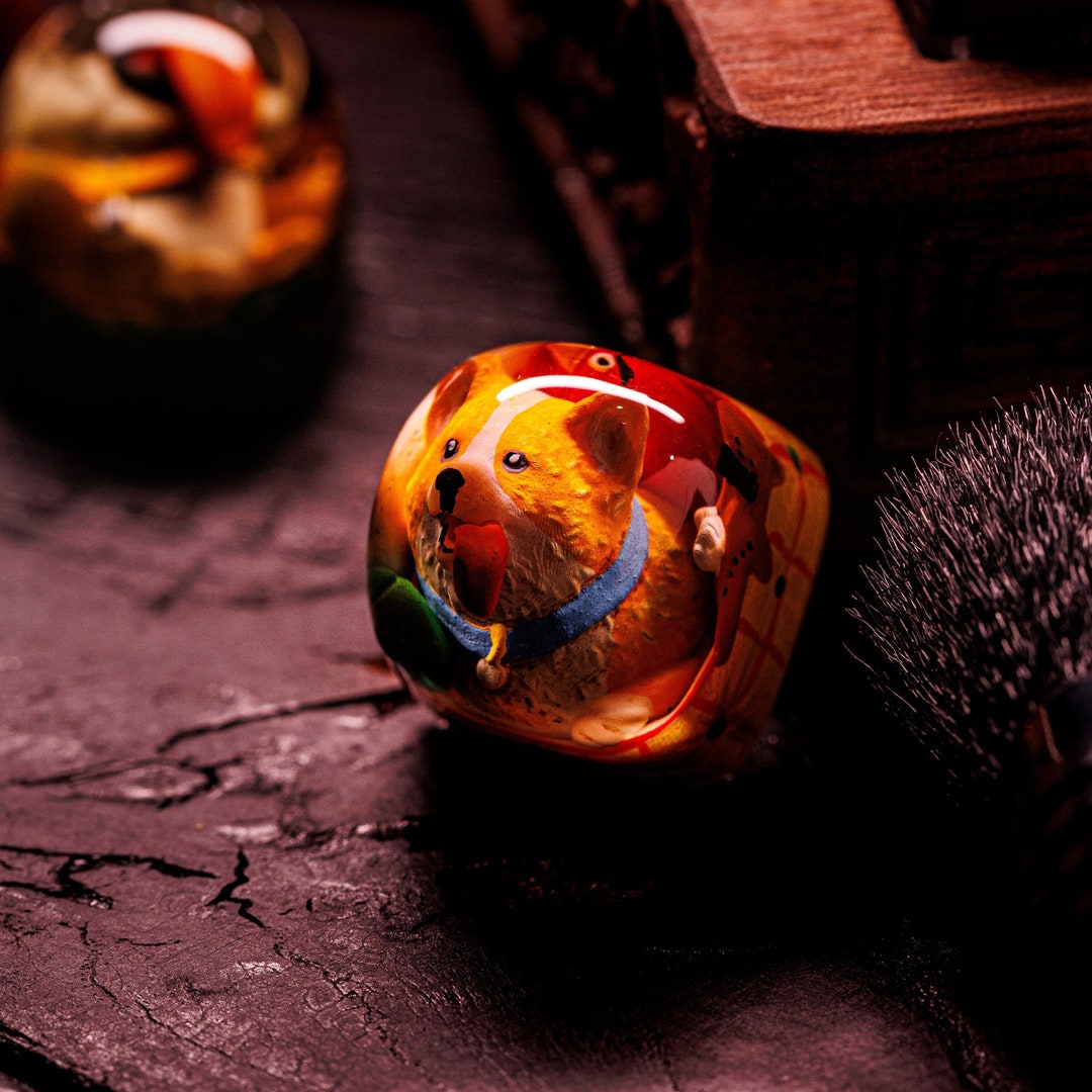 CUTE DOGS Artisan Keycaps, Custom Keycap Cute and ESC Resin Keycap ...