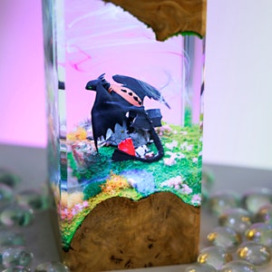 Toothless Night Lights, Toothless Resin Epoxy Lamp, Light Fury Epoxy ...