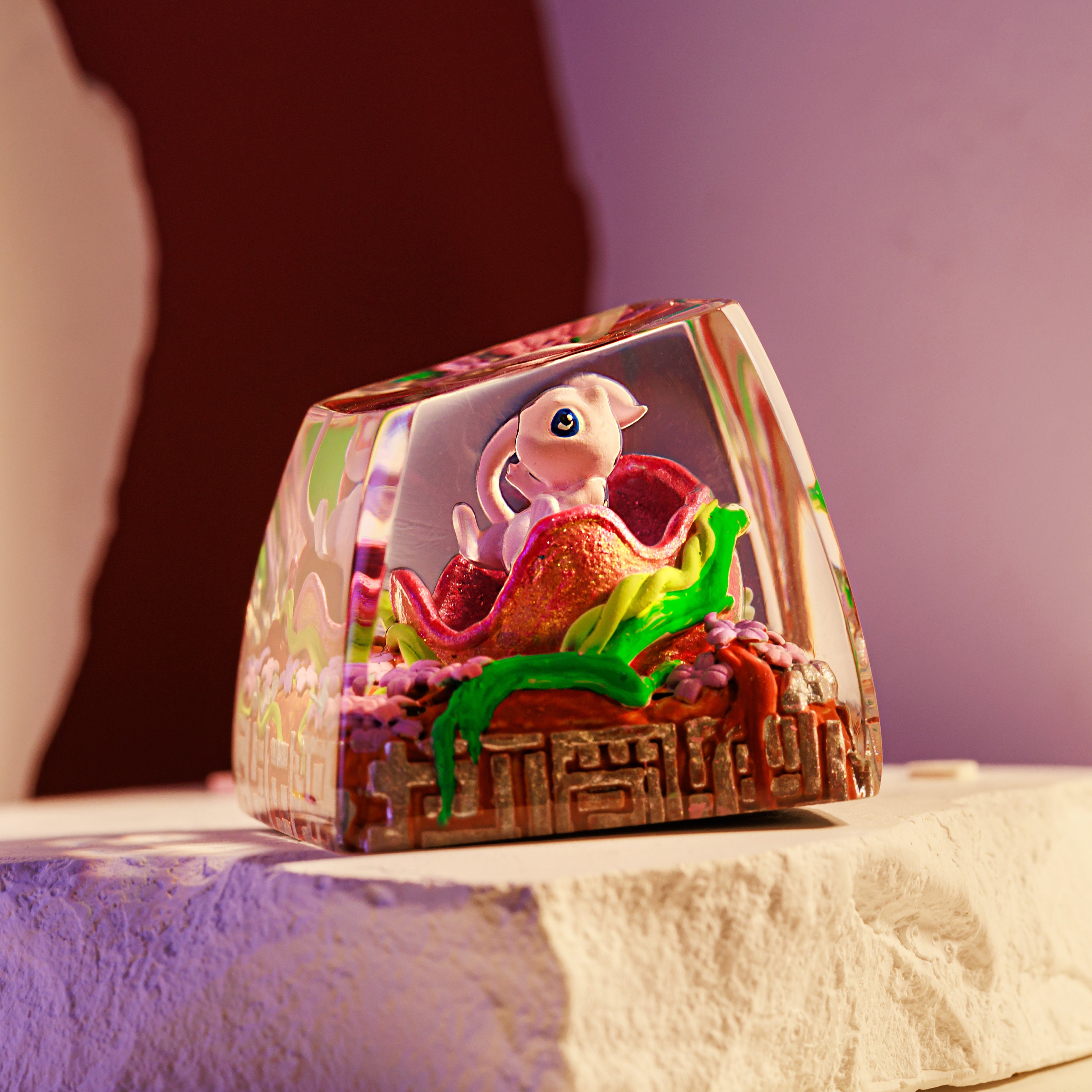 Custom MEW ANIME Artisan Keycap, Spacebar Keycap, Keycap Set, Cute ...