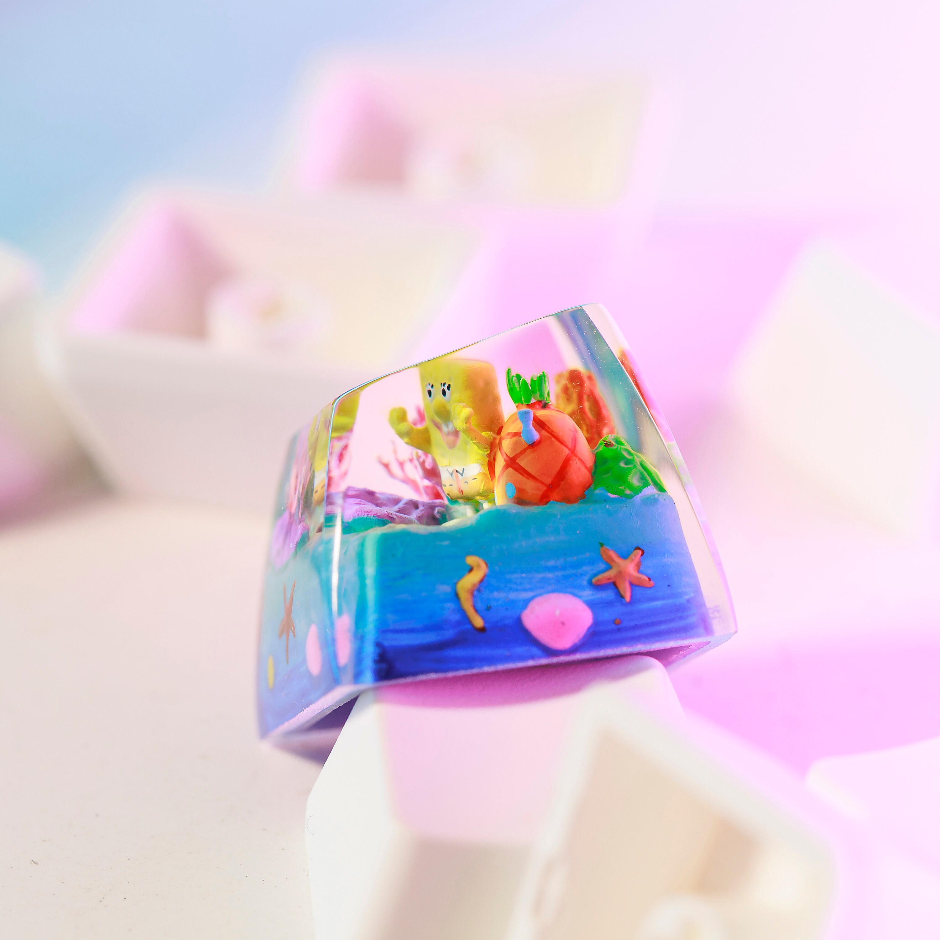 Spon.gebob Artisan Keycaps, Anime Custom Keycaps, Custom Mechanical ...