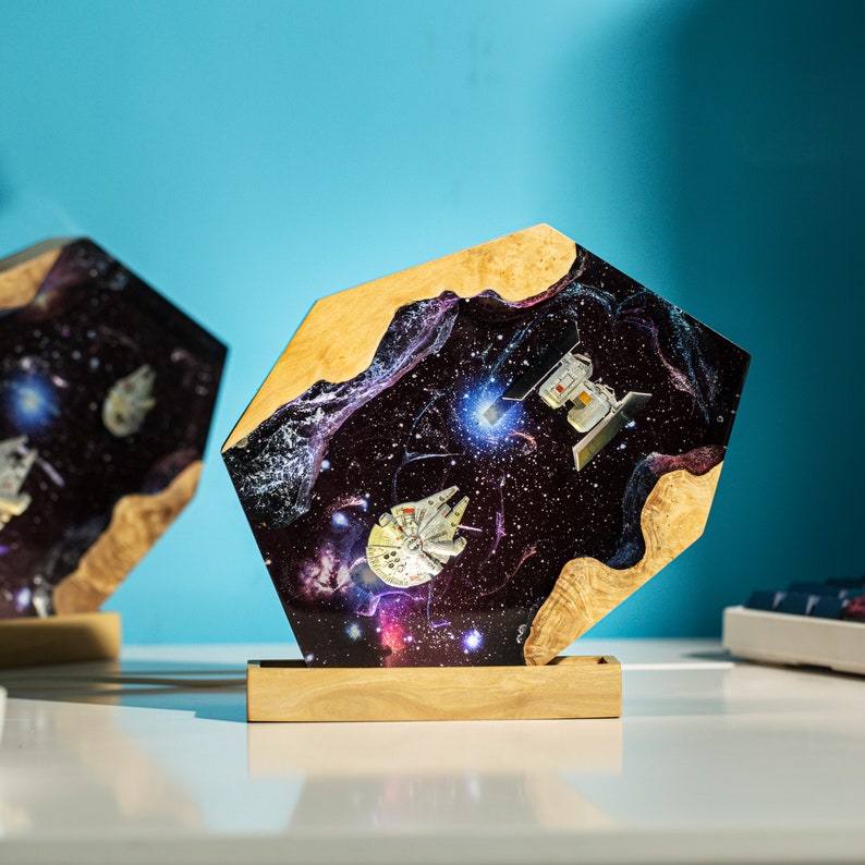 SPACESHIPS in INTERSTELLAR Resin Lamp, Desk Lamp, Galaxy Table Lamp ...