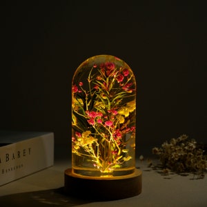 BABY FLOWERS Night Light, Flower Epoxy Resin Night Light, Flower Lamp ...