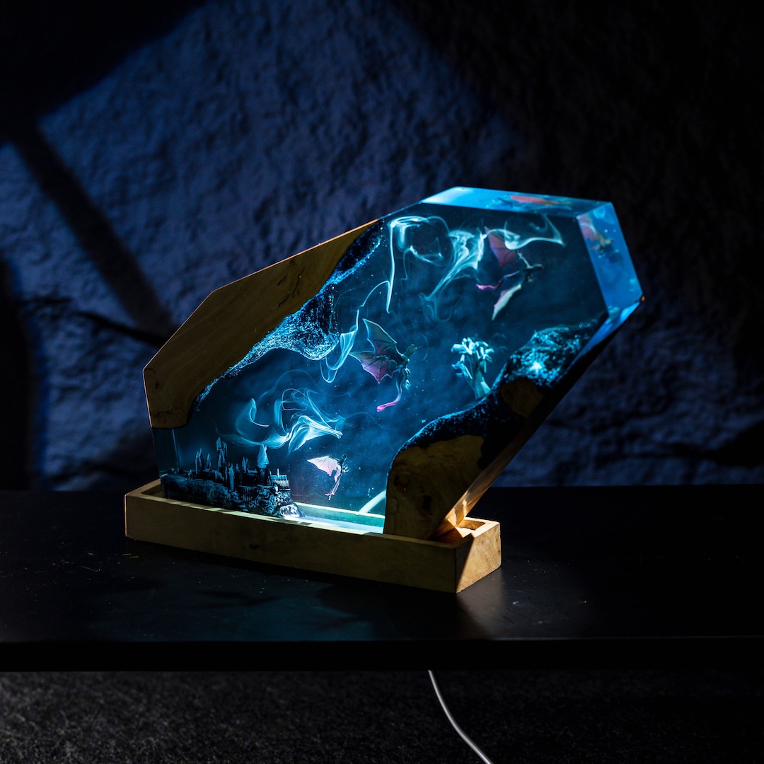 MAGIC WORLD Resin Lamp, Mystery Epoxy Lamp, Resin Night Light, Resin ...