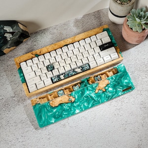 Wood Resin Mechanical Keyboard Case, Mechanical Keyboard Case, Custom ...