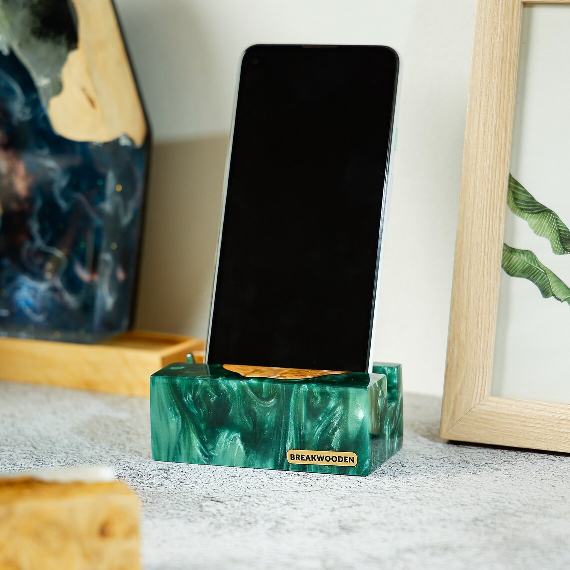 Personalized Business Card Holder, Custom Card Stand for ID Card, Wood ...