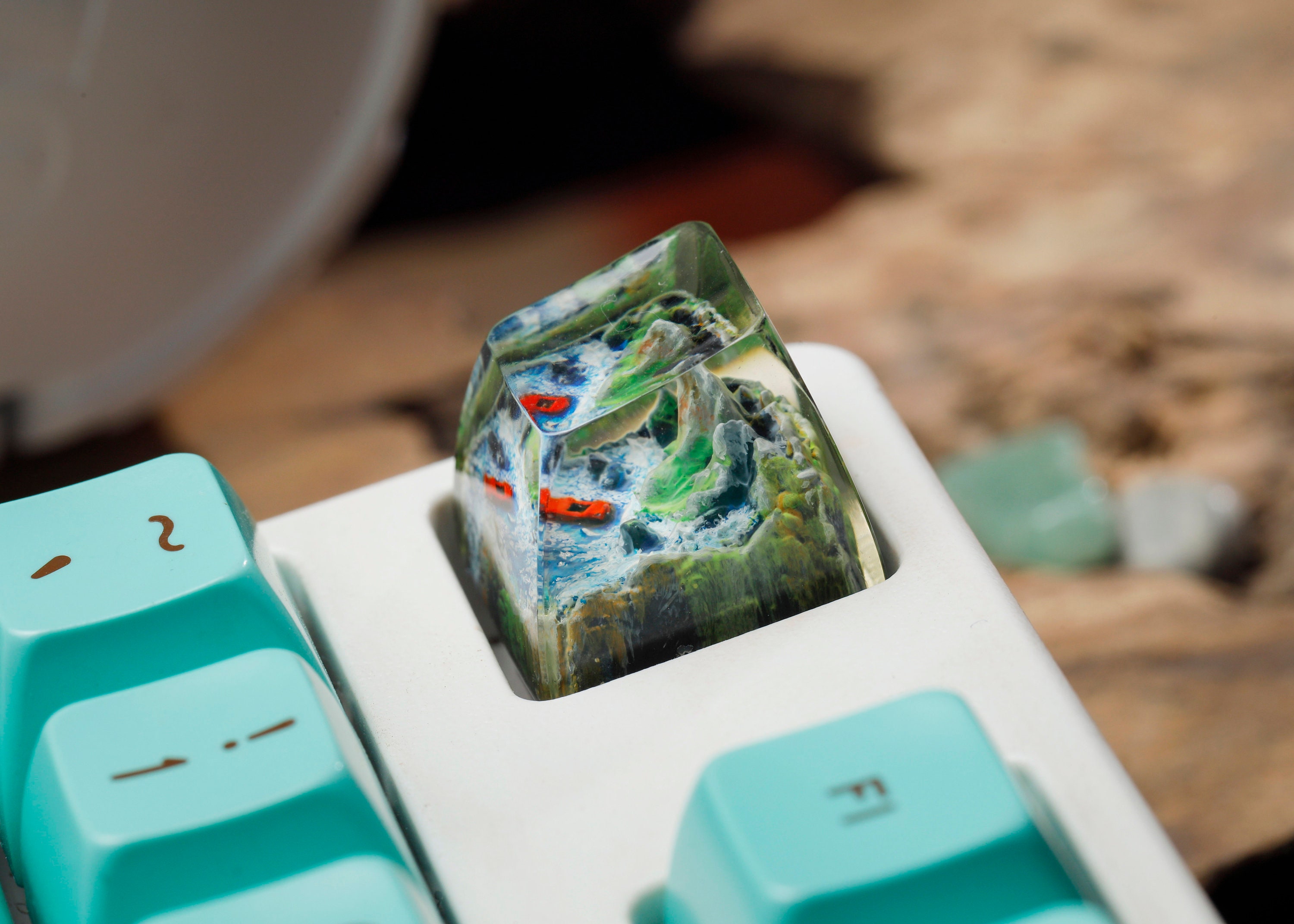 Seaside Keycap, Custom Keycap, Artisan Keycaps, Artisan Keycap, Keycap ...
