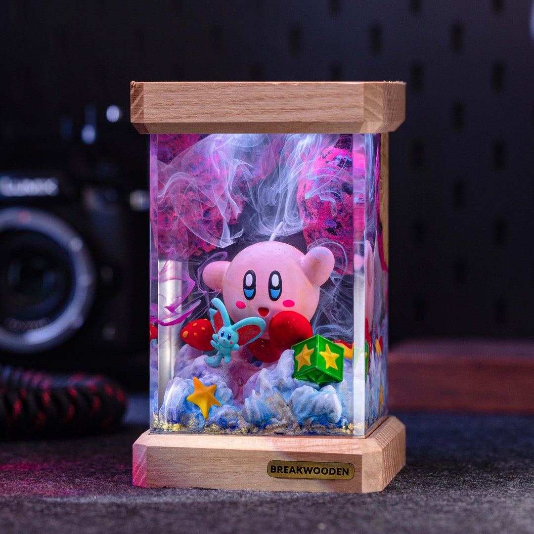 Cute Pink Resin Lamp, Game Inspired Epoxy Art Night Light, Custom Night ...