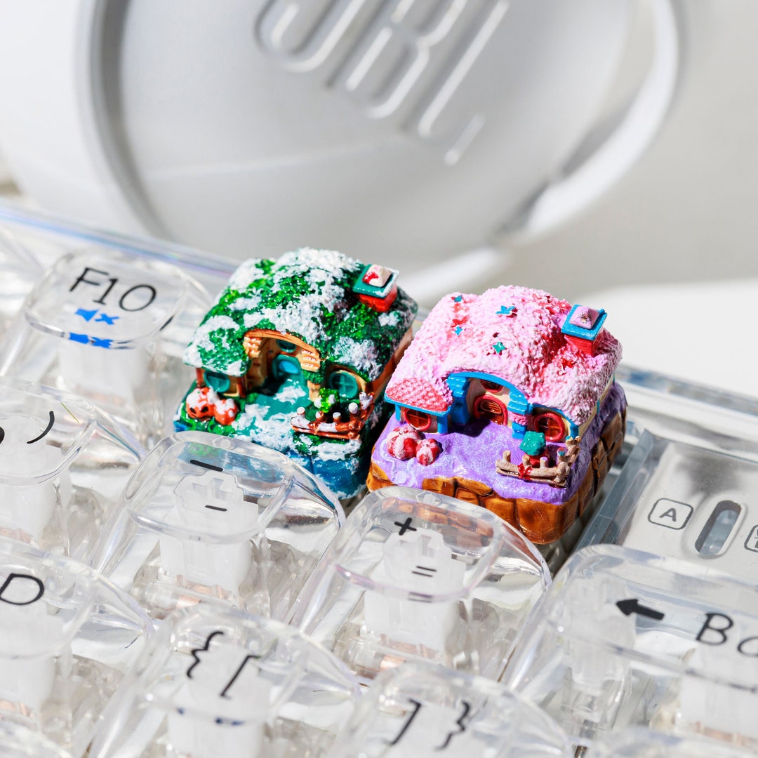 Colorful House Artisan Keycap, Custom Resin Esc Keycaps, Keycap Set for ...