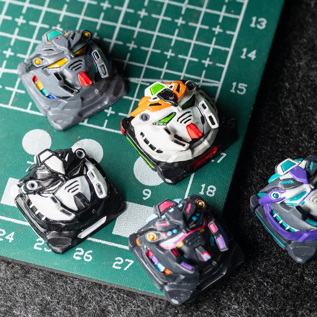Gundam Head Artisan Keycaps, Anime Custom Keycaps, Custom Mechanical ...