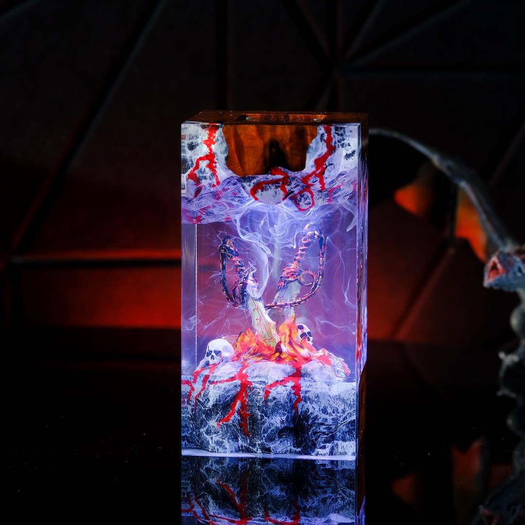 Kra.tos Resin Lamp, Wood Expoy Lamp, Resin Night Light, Custom Resin ...