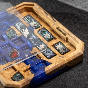 Wood Resin Keycap Storage, Custom Keycap Holder, Artisan Keycap Storage ...