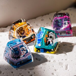 ASTRONAUT in Galaxy Space Artisan Keycap, Astronaut Custom Keycaps ...
