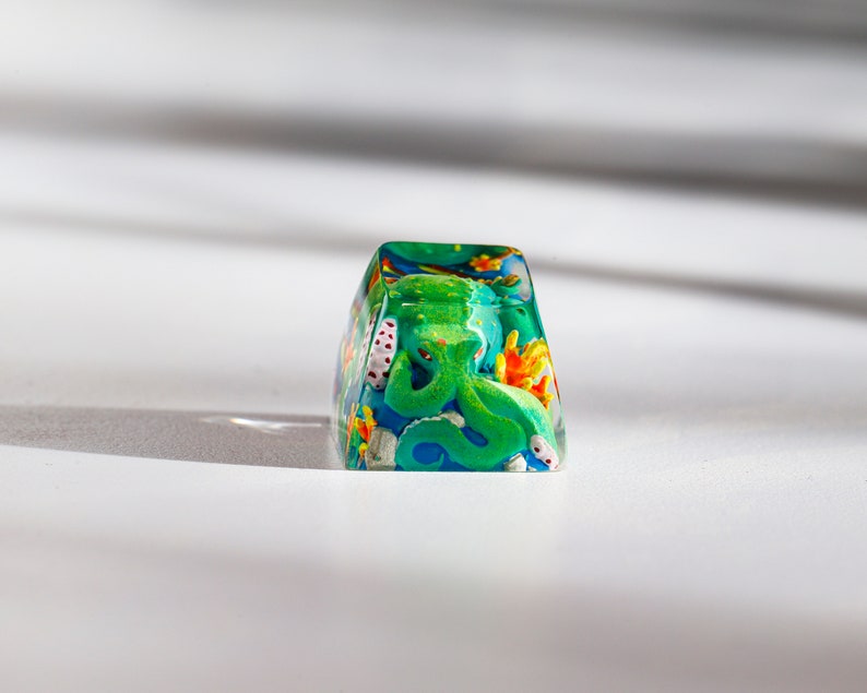 Octopus Artisan Keycap, Custom Keycap, Keycaps Resin, Keycap Handmade ...