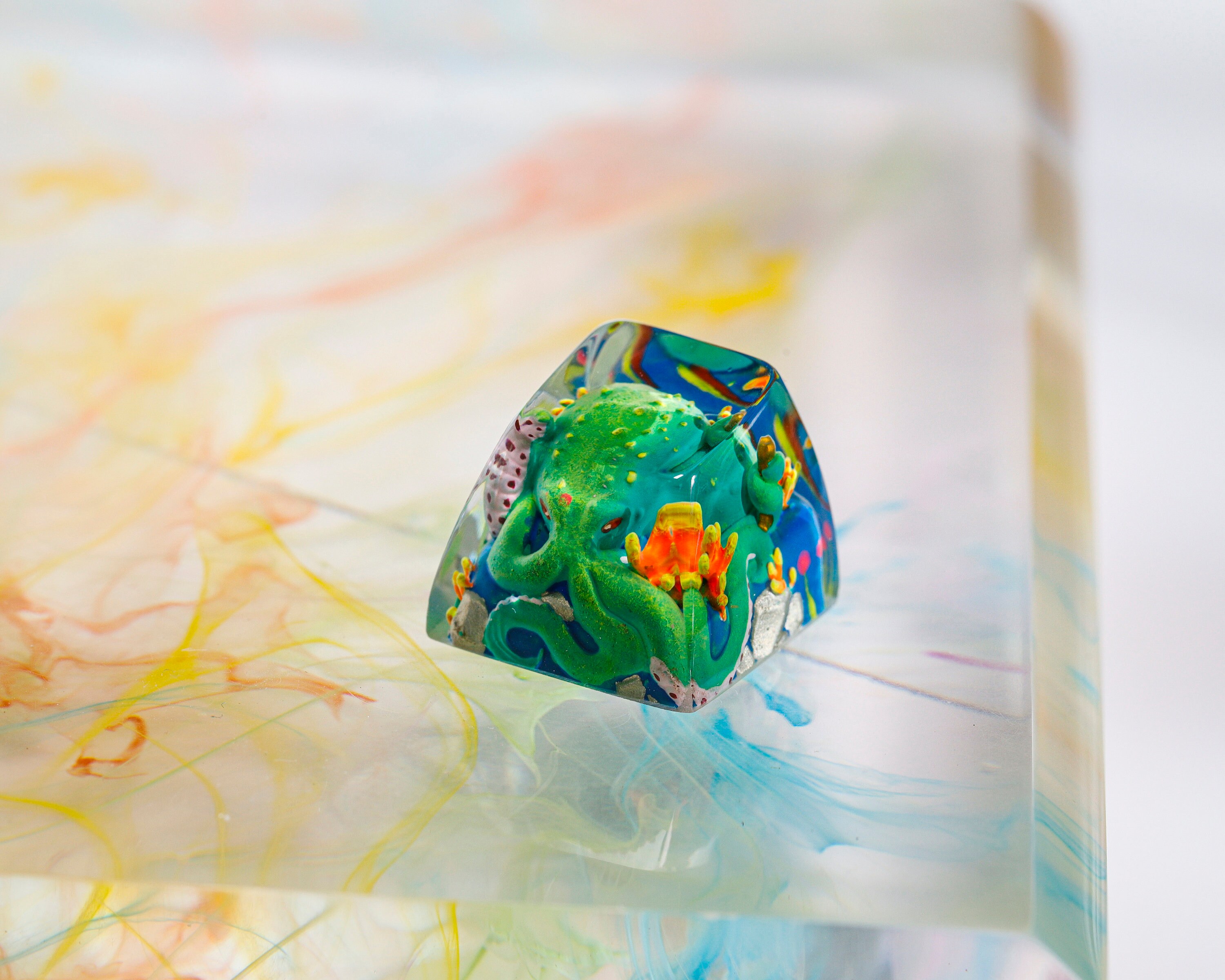 Octopus Artisan Keycap, Custom Keycap, Keycaps Resin, Keycap Handmade ...