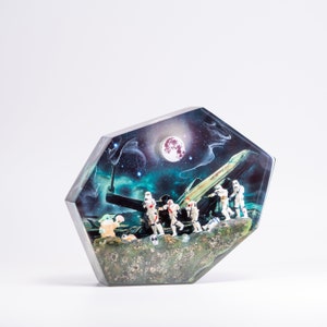 Alien & Zombie Astronauts Halloween Epoxy Lamp Custom Halloween Night ...