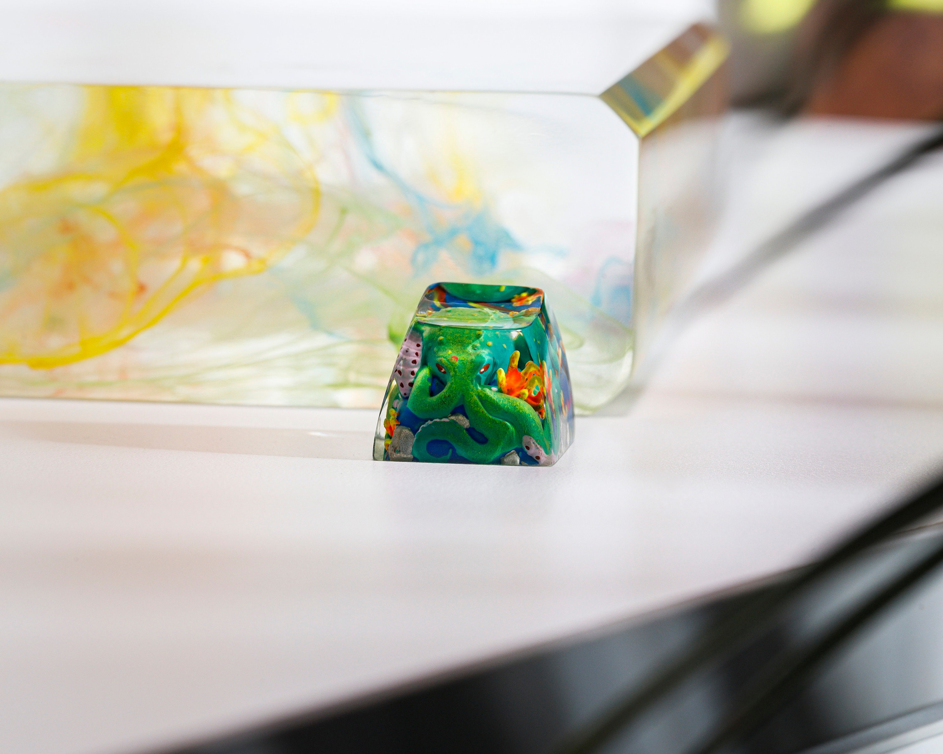 Octopus Artisan Keycap, Custom Keycap, Keycaps Resin, Keycap Handmade ...