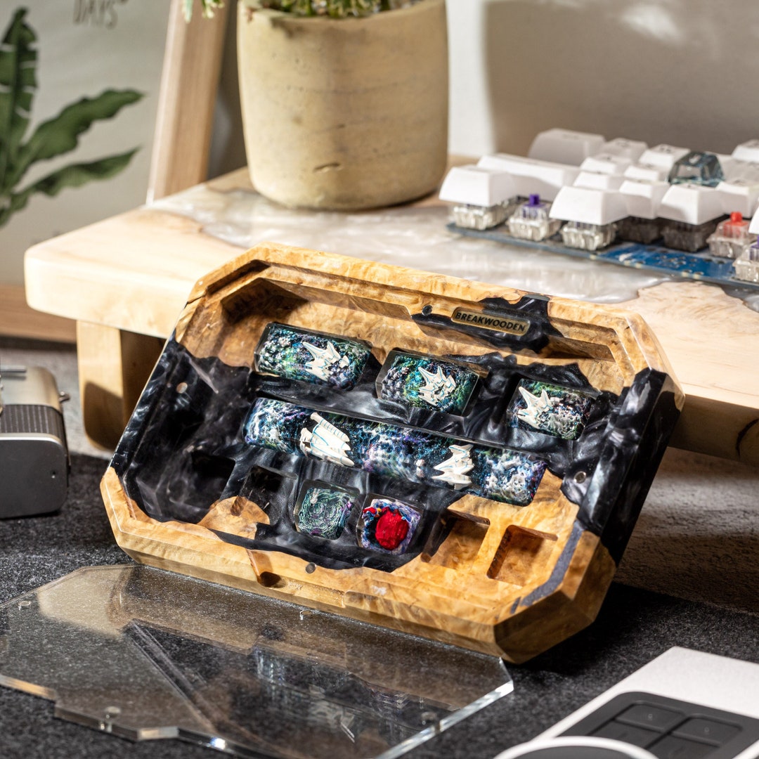 Wood Resin Keycap Storage, Custom Keycap Holder, Artisan Keycap Storage ...