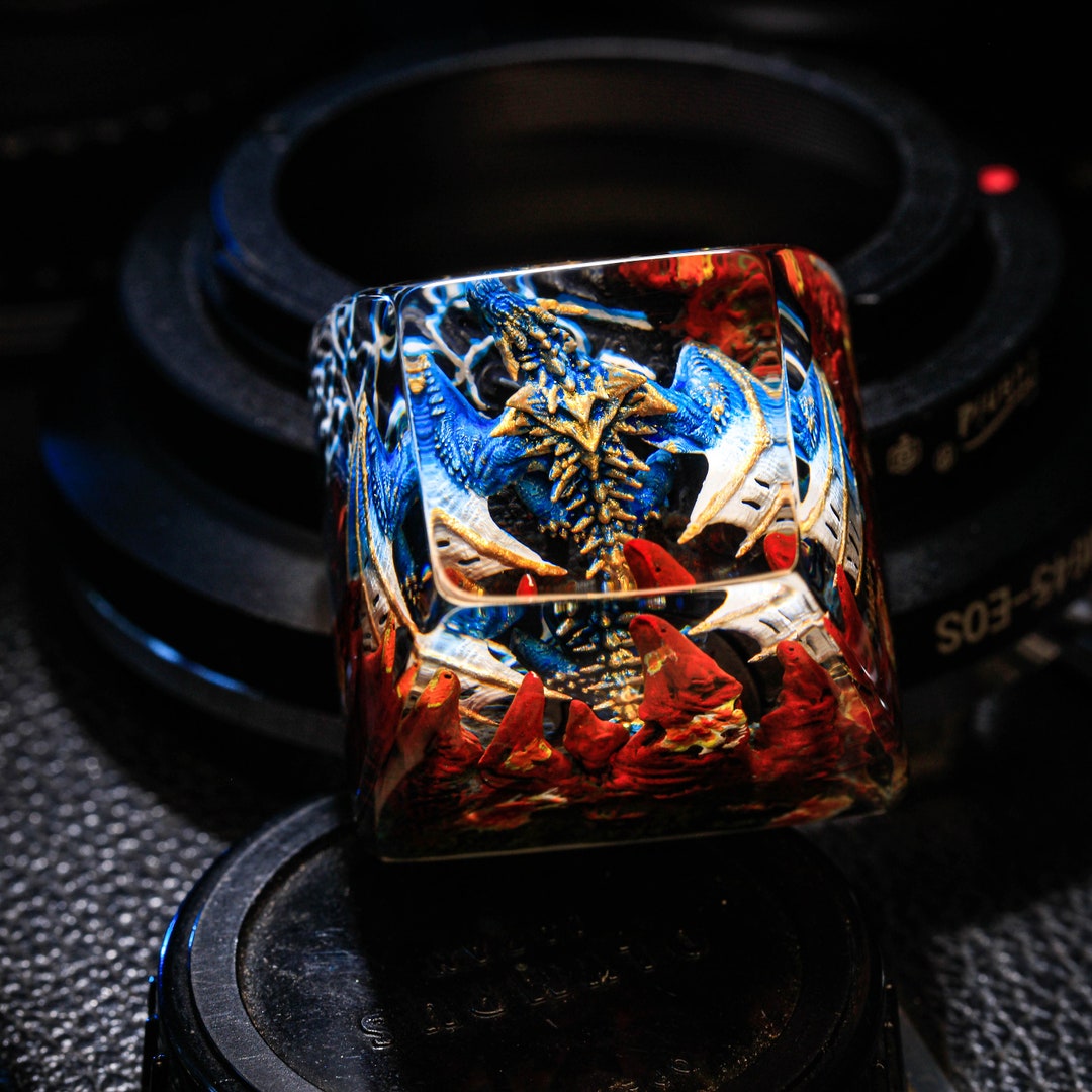 Purple Dragon Custom Keycaps, Artisan Keycap, Artisan Keycaps Anime ...