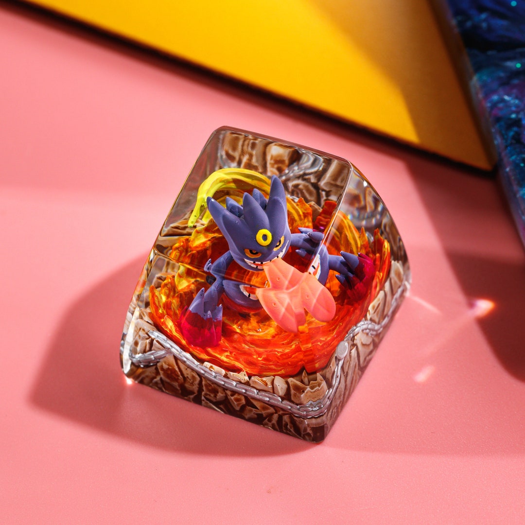 Custom FIRE GENGAR Artisan Keycap Custom Keycaps Art Decor - Etsy UK