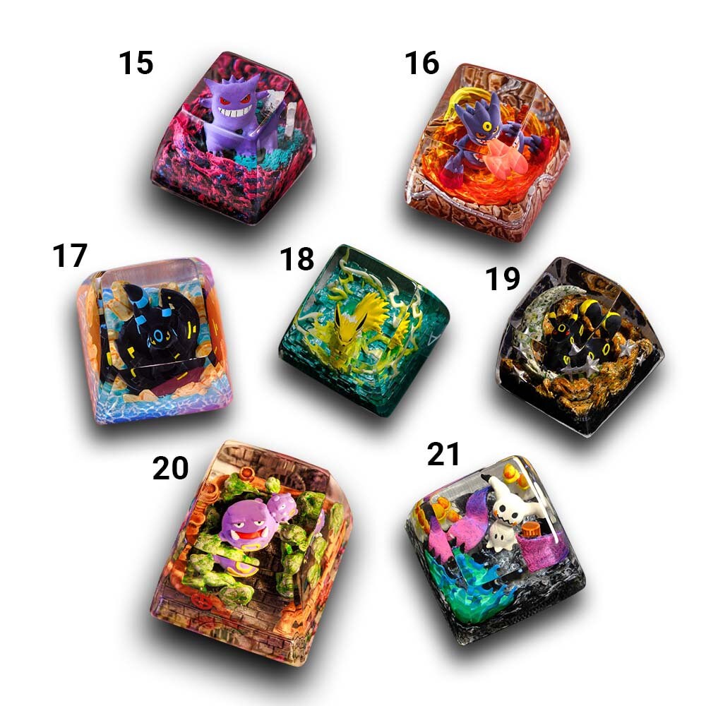 Custom MEW ANIME Artisan Keycap, Spacebar Keycap, Keycap Set, Cute ...