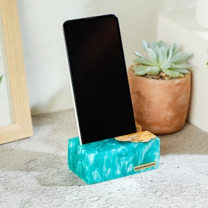 Custom Phone Stand, Wooden and Resin Phone Stand, Personalized Cell ...