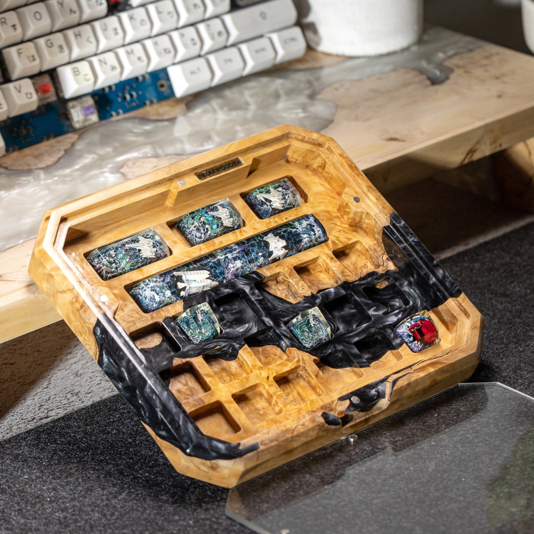 Wood Resin Keycap Storage, Custom Keycap Holder, Artisan Keycap Storage ...