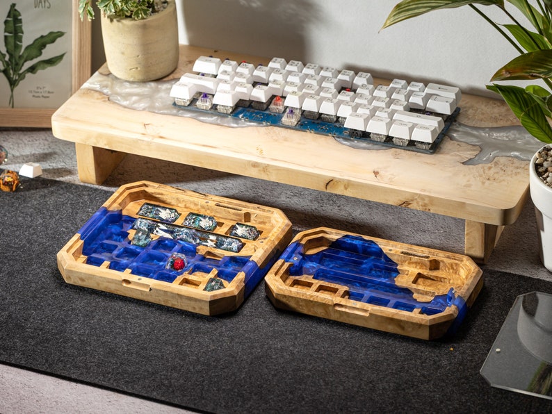 Wood Resin Keycap Storage, Custom Keycap Holder, Artisan Keycap Storage ...